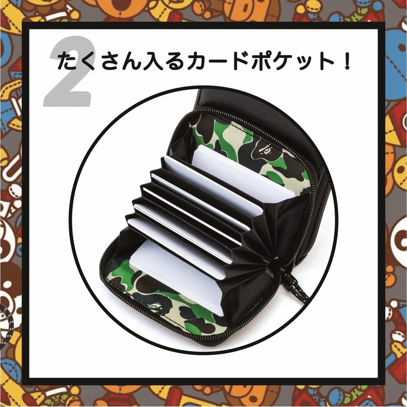 BAPE KIDS（R） by *a bathing ape（R） 2023 AUTUMN/WINTER COLLECTION じゃばら式BLACKスマホショルダー&マイロコインケースBOOK ...